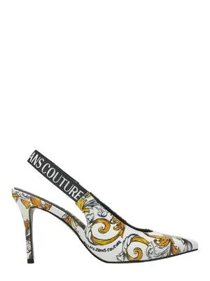 Versace Logo-print Pumps - White