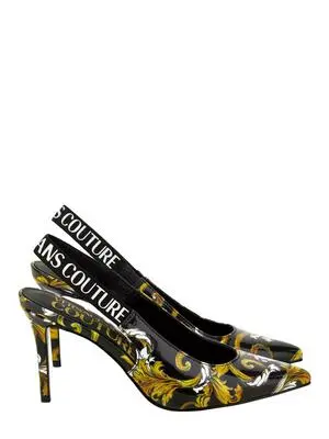 Versace Printed Pumps - Black