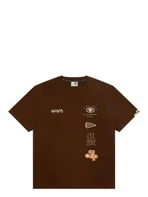 AAPE BY *A BATHING APE® Text-print T-shirt - Brown