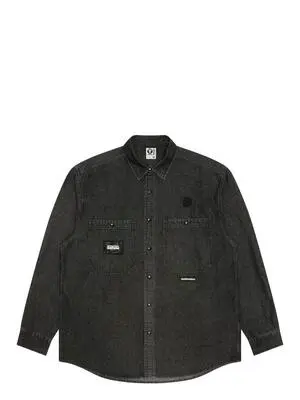 AAPE BY *A BATHING APE® Logo-patch Shirt - Black