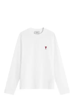 Ami Red Adc Classic Long Sleeve T-shirt - White