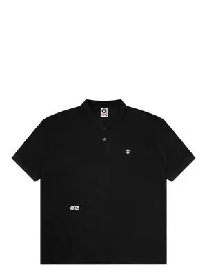 AAPE BY *A BATHING APE Cotton Polo Shirt Black