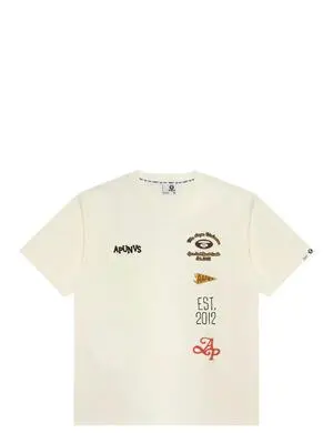 AAPE BY *A BATHING APE® Text-print T-shirt - Neutrals