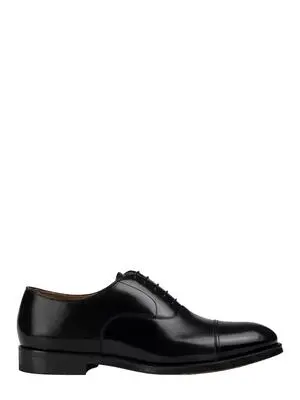 DOUCAL'S Leather Lace-up Shoes - Black