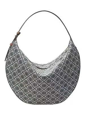 Tory Burch Tory Burch Monogram-Pattern Shoulder Bag Black