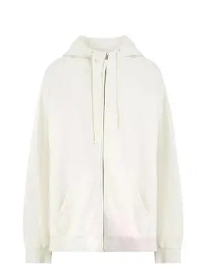 MAISON MARGIELA Zipped Drawstring Hoodie - Neutrals