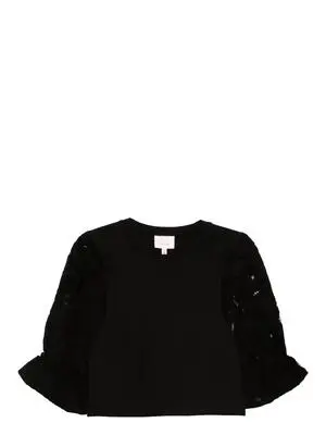 Cinq À Sept Embroidered Top - Black