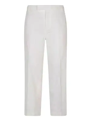 Thom Browne Cotton Straight-leg Trousers - White