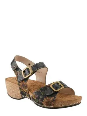 SPRING STEP SHOES Osuna Platform Sandals - Black Multi