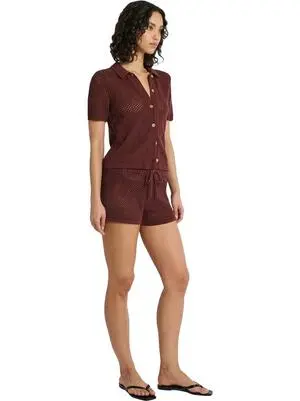 Onia Crochet Knit Micro Short - Rum