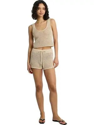Onia Crochet Knit Micro Short - Sandshell