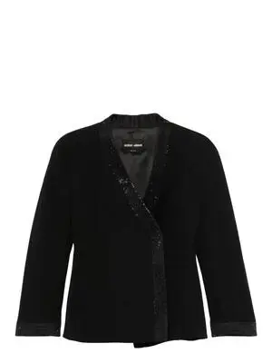 Giorgio Armani Crystal-embellished Jacket - Black