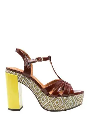Chie Mihara 120mm Junni Sandals - Brown