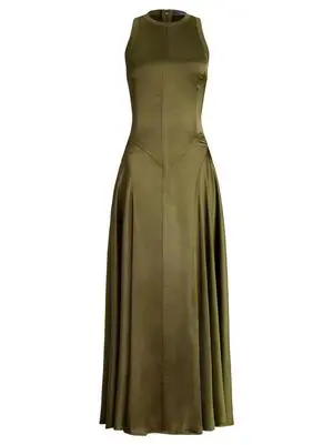 Ralph Lauren Ruched-detailing Midi Dress - Green