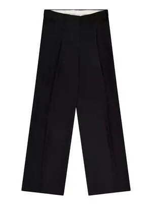 LANEUS Double-pence Baggy Trousers - Black
