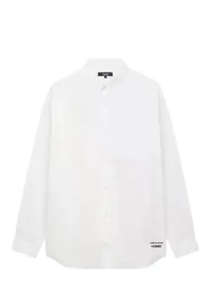 Comme Des Garçons Logo-embroidered Shirt - White