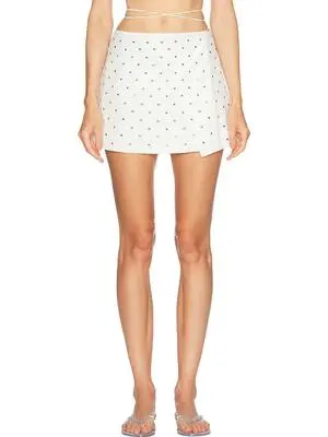 OSEREE Oseree Studded Wrap Mini Skirt