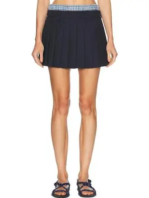 Miu Miu Pleated Mini Skirt - Blue