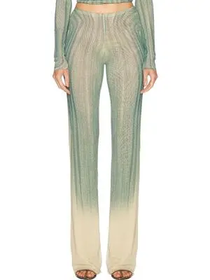 Jean Paul Gaultier Spiral Trouser - Ecru & Aqua