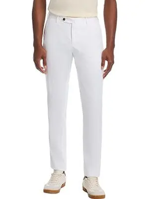 PT TORINO Garment-dyed Silkochino Slim Fit Pants - White