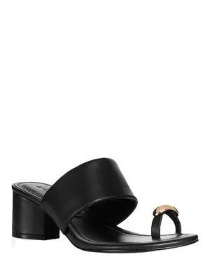 Aqua Ashln Sandals Black Leather