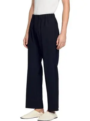 Sandro Wide Leg Trousers - Black