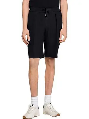 Sandro Jersey Bermuda Shorts Black