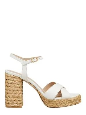 STUART WEITZMAN Stuart Weitzman Dayna Espadrille Platform Sandals Cream/natural