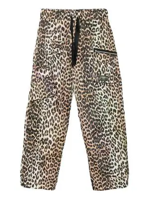 GANNI Animalier Cargo Trousers - Brown