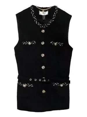 NISSA Bouclé Gilet - Black