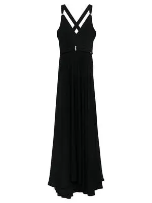 NISSA Crystal-embellished Gown - Black