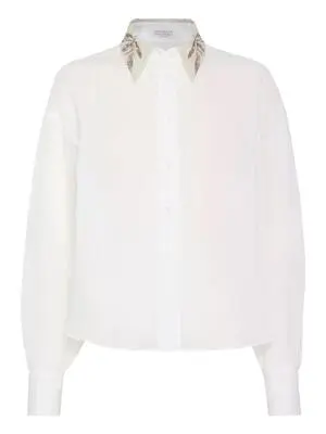 BRUNELLO CUCINELLI Brunello Cucinelli Flora Embroidered Shirt