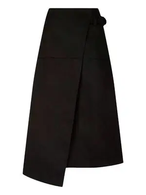 STUDIO TOMBOY Belted Wrap Skirt - Black