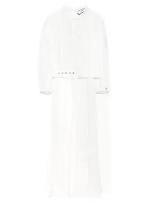 NISSA Lace-detailed Midi Dress - White