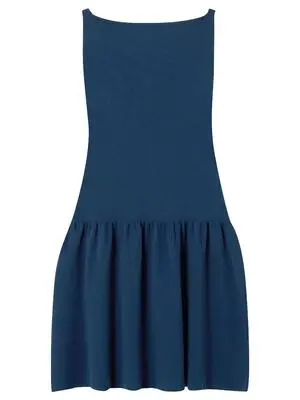 Faithfull The Brand Monique Cotton-blend Mini Dress - Blue