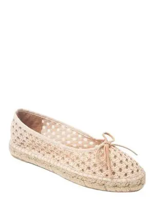 PATRICIA GREEN Sydney Ballet Flat - Natural Raffia