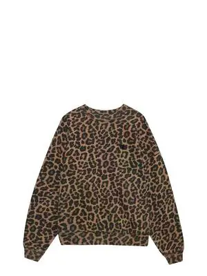 ANINE BING Leopard Print Sweatshirt - Brown