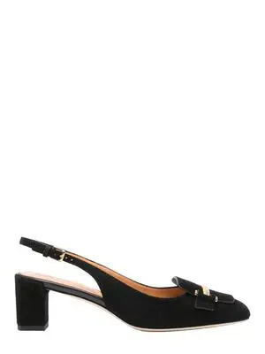 TOD'S Leather Slingback Pumps - Black