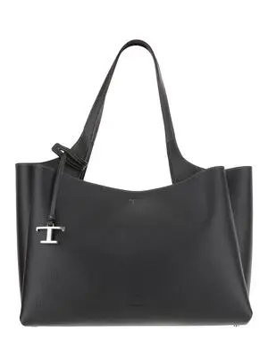 TOD'S Medium Leather Shoulder Bag - Black