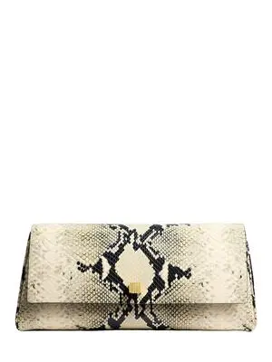 Khaite Audrey Suede Clutch Natural