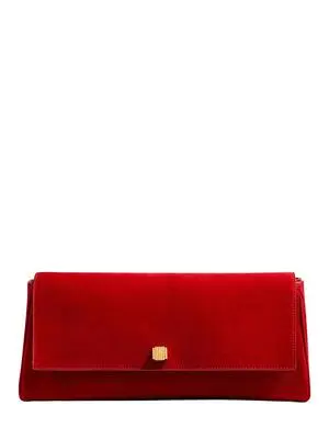 Khaite Audrey Suede Clutch Rebel