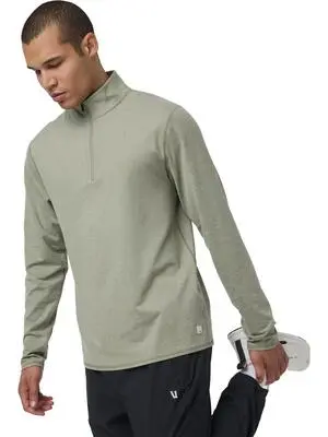 Vuori Ponto Half Zip Mock Neck Jacket Laurel Heather