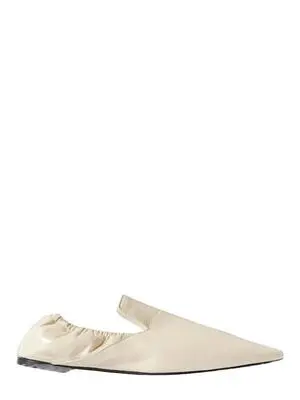 TOTEME Gathered Leather Loafers - Cream
