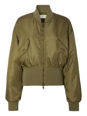 Saint Laurent Shell Bomber Jacket - Green