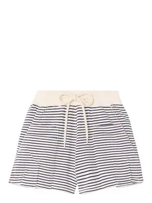 R13 Striped Cotton-jersey Shorts - Blue