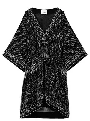 Isabel Marant Nawel Embellished Printed Mini Dress - Black