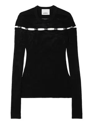 Isabel Marant Elsie Embellished Knitted Sweater - Black