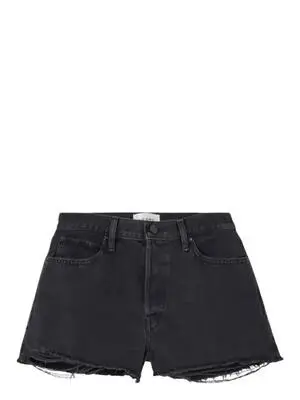FRAME The Dare Frayed Denim Shorts - Black