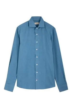 AURELIEN Chambray Shirt - Blue