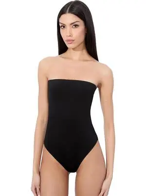 Alice + Olivia Naomi Strapless Bodysuit - Black